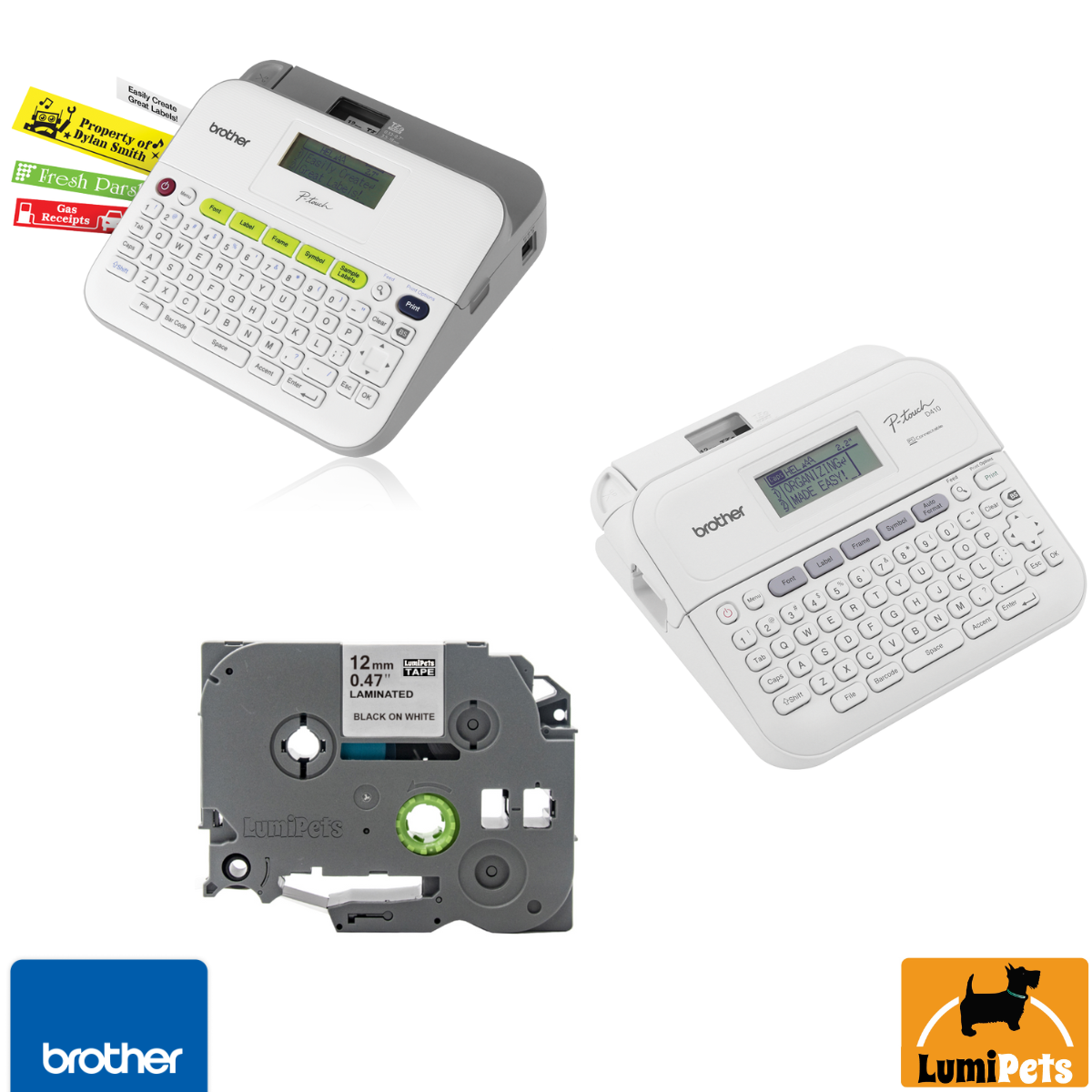 Cinta Alternativa para Brother PT-D400 y PT-D410 – Etiquetas Duraderas ...