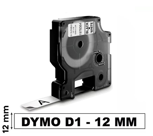 Cinta Etiqueta D1 para Rotuladora DYMO 12mm X 7m | Blanca 45013 – LumiPets